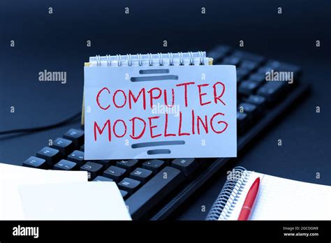 Text Sign Showing Computer Modelling Conceptual Photo Using A Computer To Make A Model Of A