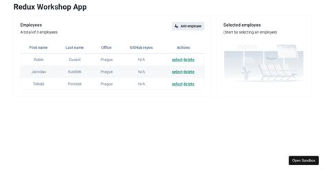 Redux Workshop App Codesandbox