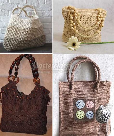 Вязаные сумки крючком схемы и описание