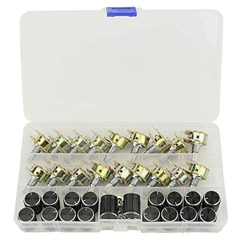 18 Pcs 10k Ohm Volume Control Potentiometer Dual Turn Guitar Potentiometer Dual Linear