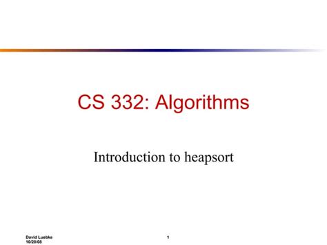 Lec 17 Heap Data Structure Ppt