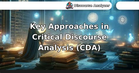 Key Approaches In Critical Discourse Analysis Cda Interactive
