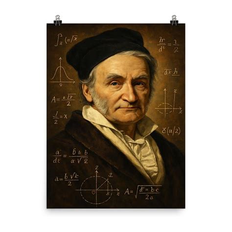 Carl Friedrich Gauss Mathematical Genius Poster Print Vintage Wall