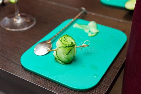 Cucumber Roll On Skewer For Food Presentation Stock Image Image Of Salad Plating 381812909 Cucumber Roll On Skewer For Food Presentation Stock Image Image Of Salad Plating 381812909