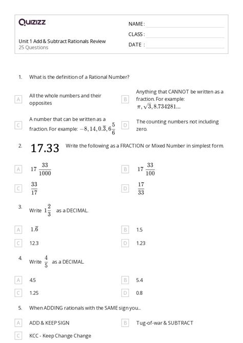 50 adding and subtracting mixed numbers worksheets for 7th grade on