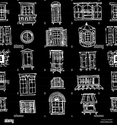 Plurality Of Contours Of Classical Window Frames And Windows Stock Vector Image And Art Alamy