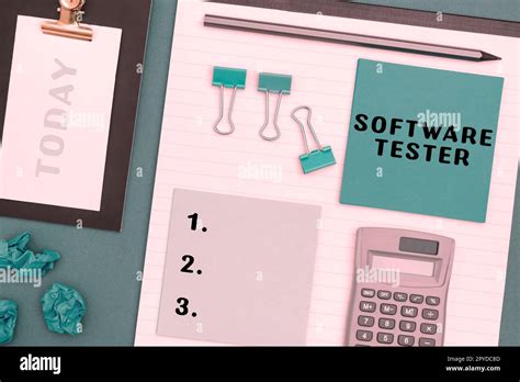 Inspiration Showing Sign Software Tester Concept Meaning Implemented To Protect Software