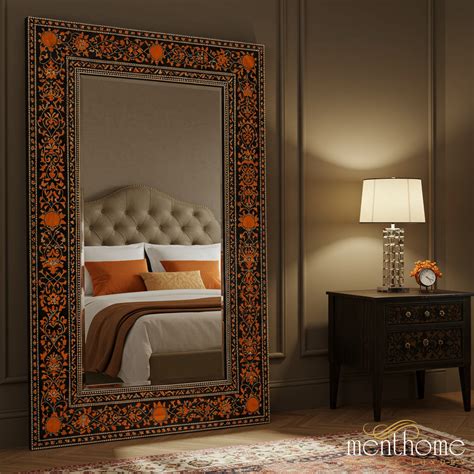 Ornate Full Length Decorative Floor Mirror Luxury Handmade Mirror