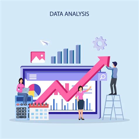 Data Analysis Illustration Vector Statistical For Business Finance Investment Concept On