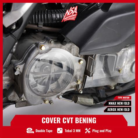 Nsa Cover Cvt Clear Yamaha Nmax Aerox Cvt Cover Yamaha Motorcycle Accessories Nsa Performance