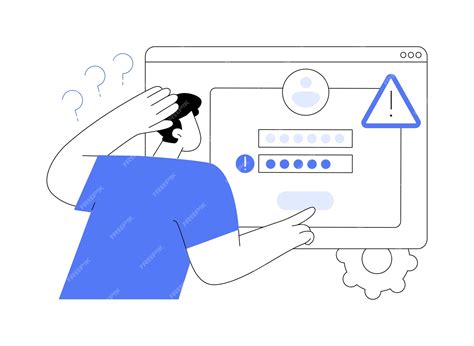 Premium Vector Wrong Password Isolated Cartoon Vector Illustrations