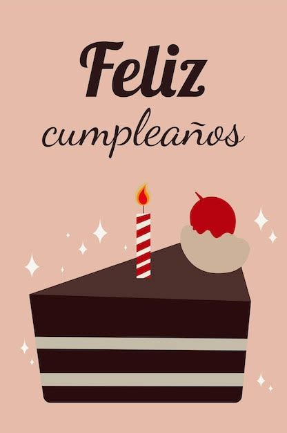 Premium Vector Feliz Cumplea Os Card Happy Birthday Spanish Cute Editable Template Gift
