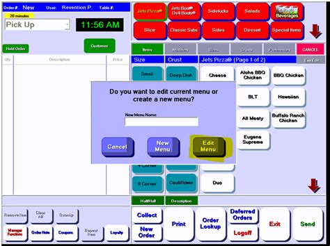Pre Selected Modifiers Hungerrush