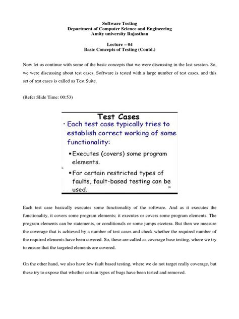 basic concepts of testing contd pdf unit testing software testing
