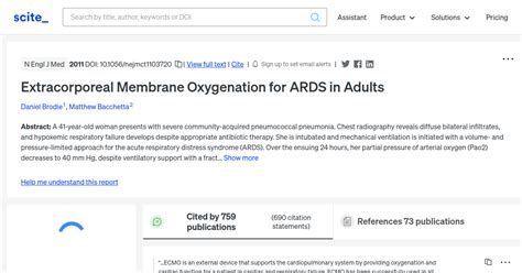 Extracorporeal Membrane Oxygenation For Ards In Adults