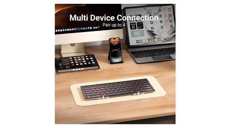 IClever Backlit Foldable Bluetooth Keyboard BK05 Wireless Folding Keyboard With Backlight Pair