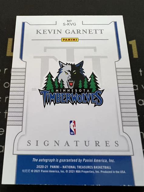 Panini National Treasures Kevin Garnett