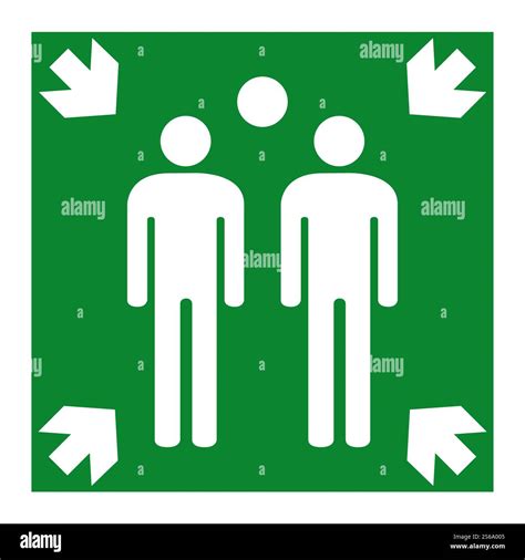 Assembly Point Symbol Isolate On White Backgroundvector Illustration