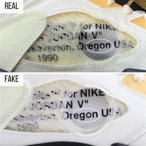 How To Spot Real Vs Fake Jordan 5 Retro Off White Sail Legitgrails
