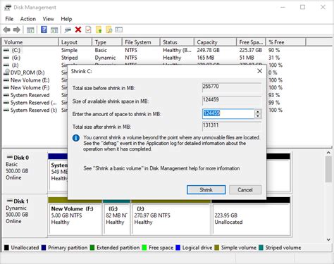 Can T Shrink Volume On Windows 10 Here Are Solutions MiniTool Partition Wizard