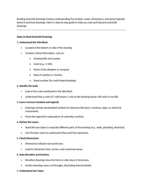 Reading Autocad Drawings Pdf