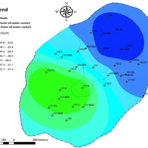 Isotopic Distribution Map In Formation Water By Production Well Download Scientific Diagram