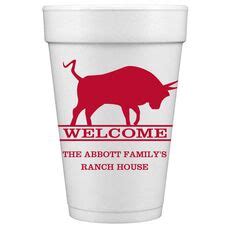 Personalized Ranch Welcome Banner Styrofoam Cups