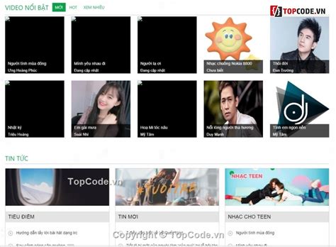 Full Code Website Nghe Nhạc Giao Diện Giống Nhacvn