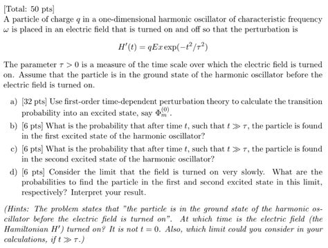 Solved Total 50 Pts A Particle Of Charge Q In A Chegg Com