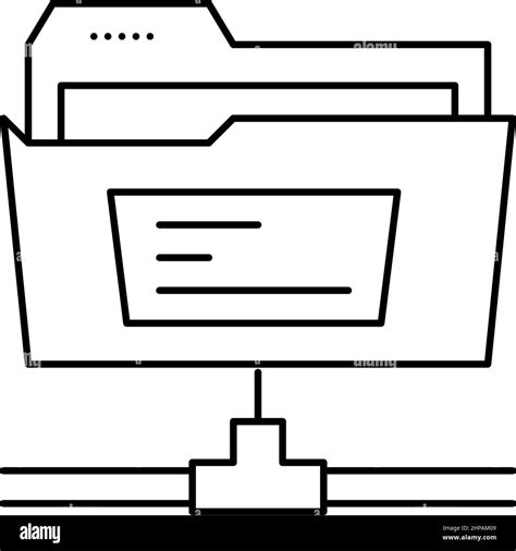 Sftp Folder Line Icon Vector Illustration Sign Stock Vector Image And Art Alamy