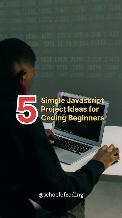 5 Simple Javascript Project Ideas For Coding Beginners School Of Coding Shorts Youtube