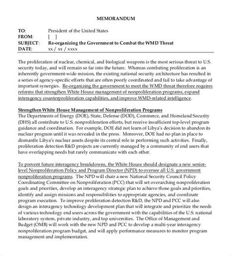 12 Policy Memo Templates Free Sample Example Format Download Free And Premium Templates