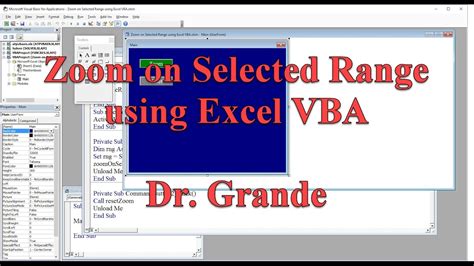 Zoom On A Selected Range And Reset To Original Zoom Level Using Excel