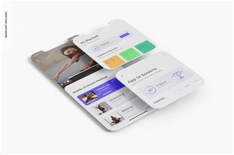 Premium Psd Mobile Ui Screen Mockup Perspective