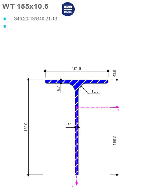 WT X CISC Cross Section Properties Analysis Dlubal Software