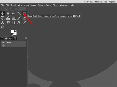 how to crop images in gimp