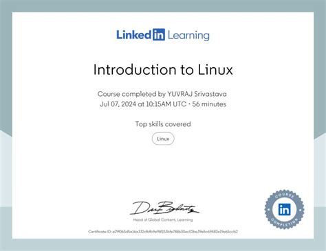Yuvraj Srivastava On Linkedin Certificate Of Completion