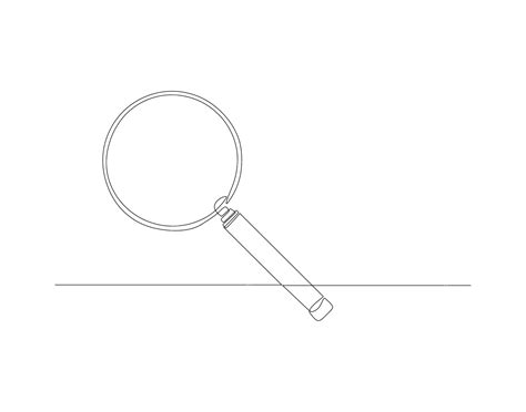 Premium Vector Continuous Line Drawing Of Magnifying Glass One Line