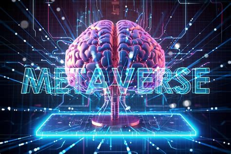 Premium Ai Image Brain Concept With Metaverse Connectivity Generative Ai