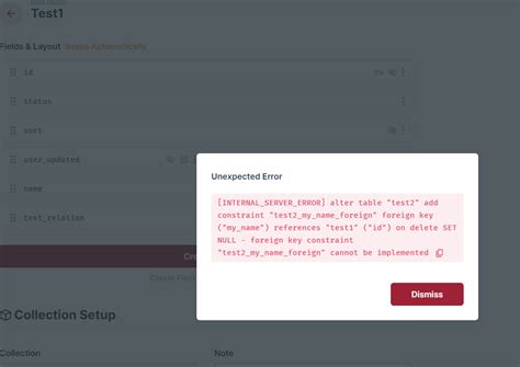 adding o2m to any collection fails · issue 18690 · directus directus · github