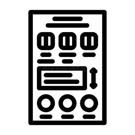 Style Guides Technical Writer Line Icon Vector Illustration Stock