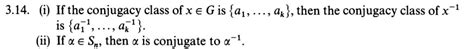 Solved 14 I If The Conjugacy Class Of X∈g Is A1ak