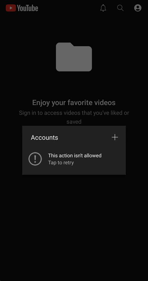 This Action Isnt Allowed Issue Ryoutube