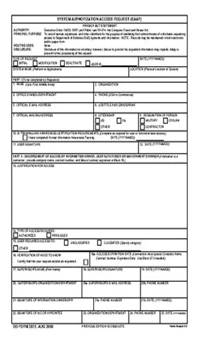 Dd Form 2875 Pdfsimpli Dd Form 2875 Pdfsimpli