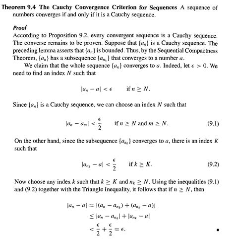 real analysis understanding the cauchy convergence proof