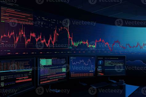 A Computer Screen With Multiple Monitors And Graphs Generative Ai