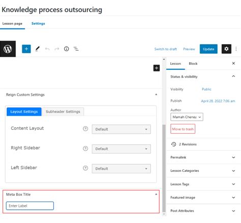 add a custom field on lesson front end form wbcom designs theme