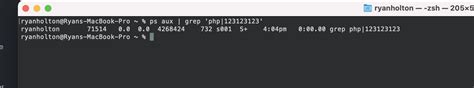 Linux Ps Aux With Grep Check For Specific Php Process Id Stack Overflow