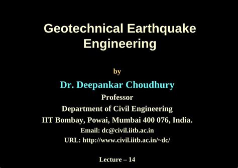 Pdf Geotechnical Earthquake Engineering Nptel Dokumen Tips