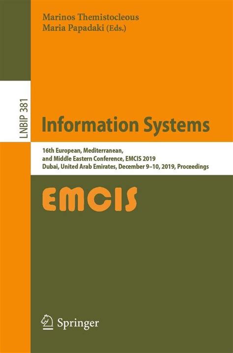 Lecture Notes In Business Information Processing 381 Information Systems Ebook